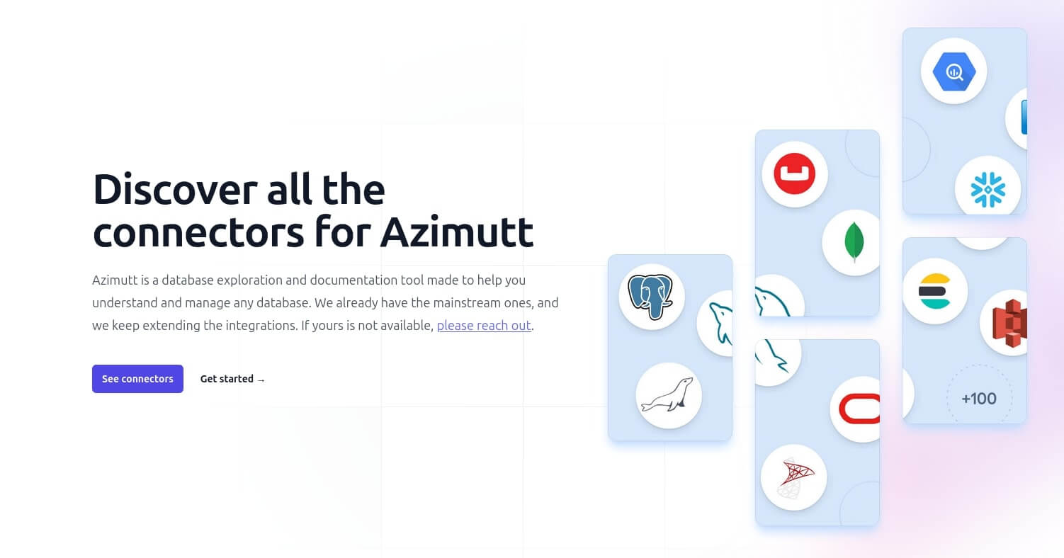 Discover all the connectors for Azimutt